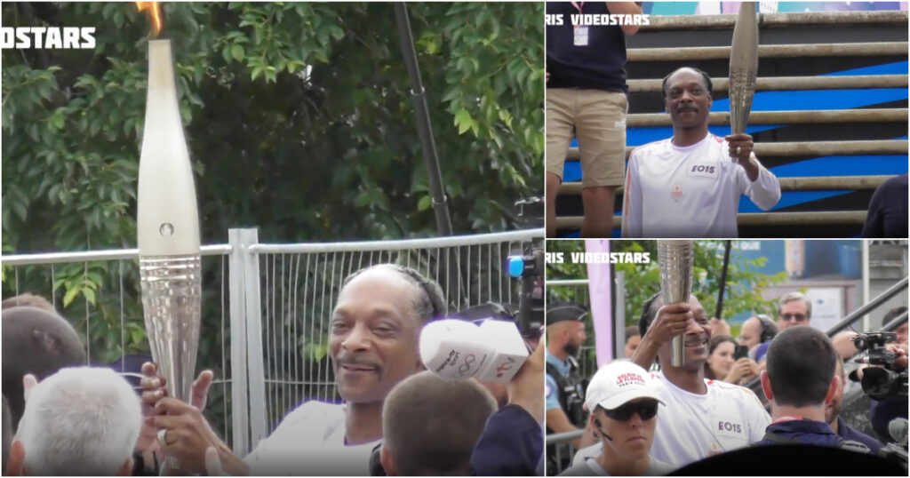 Snoop Dogg carrega tocha olímpica antes da abertura dos Jogos Snoop Dogg carrega tocha olímpica antes da abertura dos Jogos